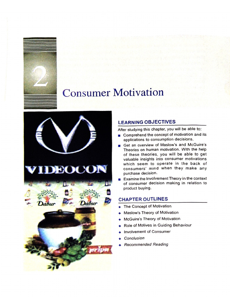 Consumer Motivation | PDF