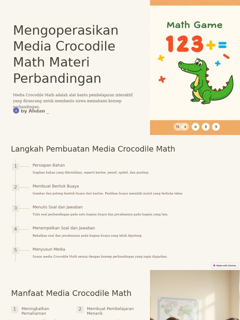 Media Crocodile Math untuk Perbandingan | PDF | Karier & Perkembangan ...