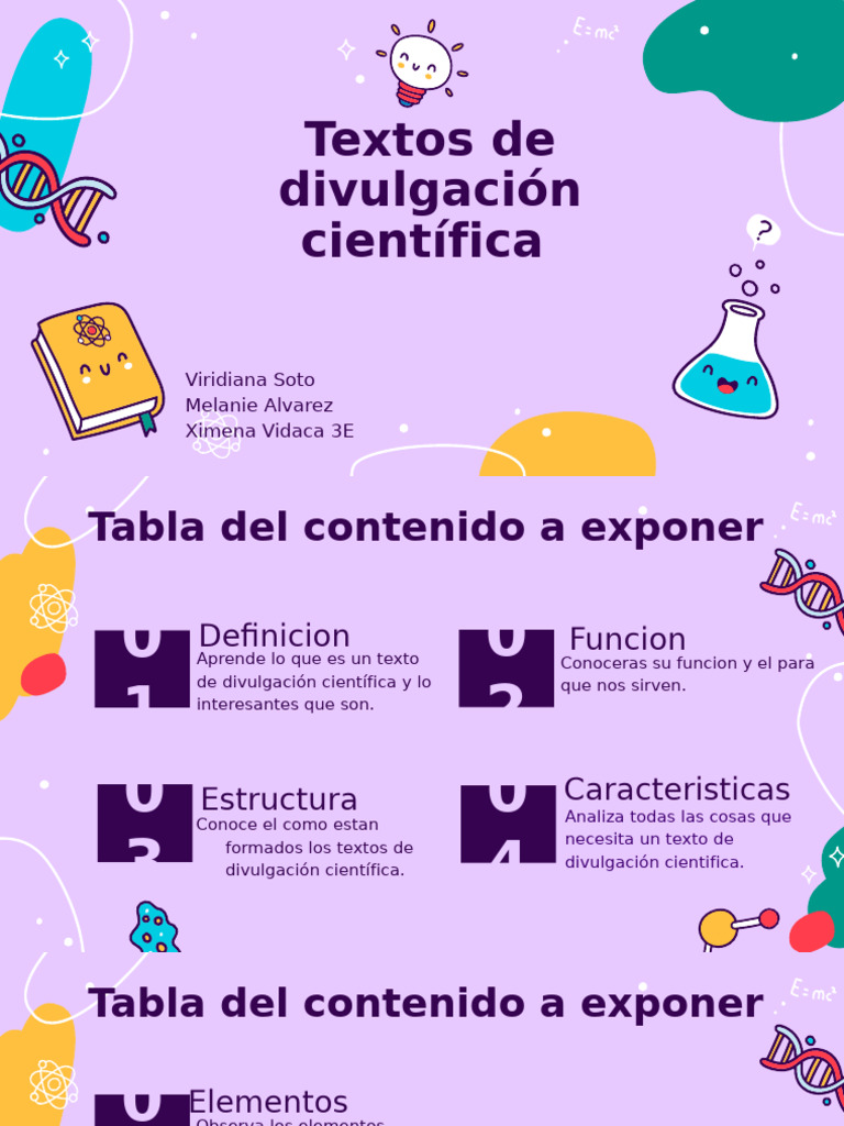 Elementos de Textos de Divulgación Científica | PDF | Ciencia popular ...