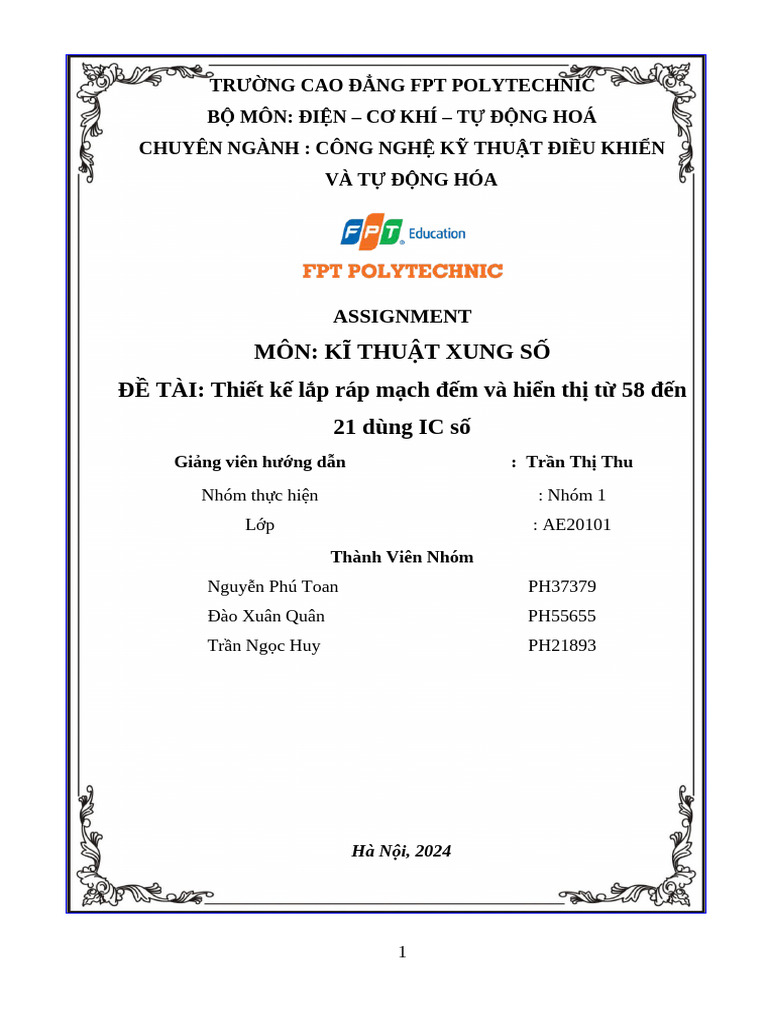 ASM-GD1 - NHÓM 1 Tkxs | PDF