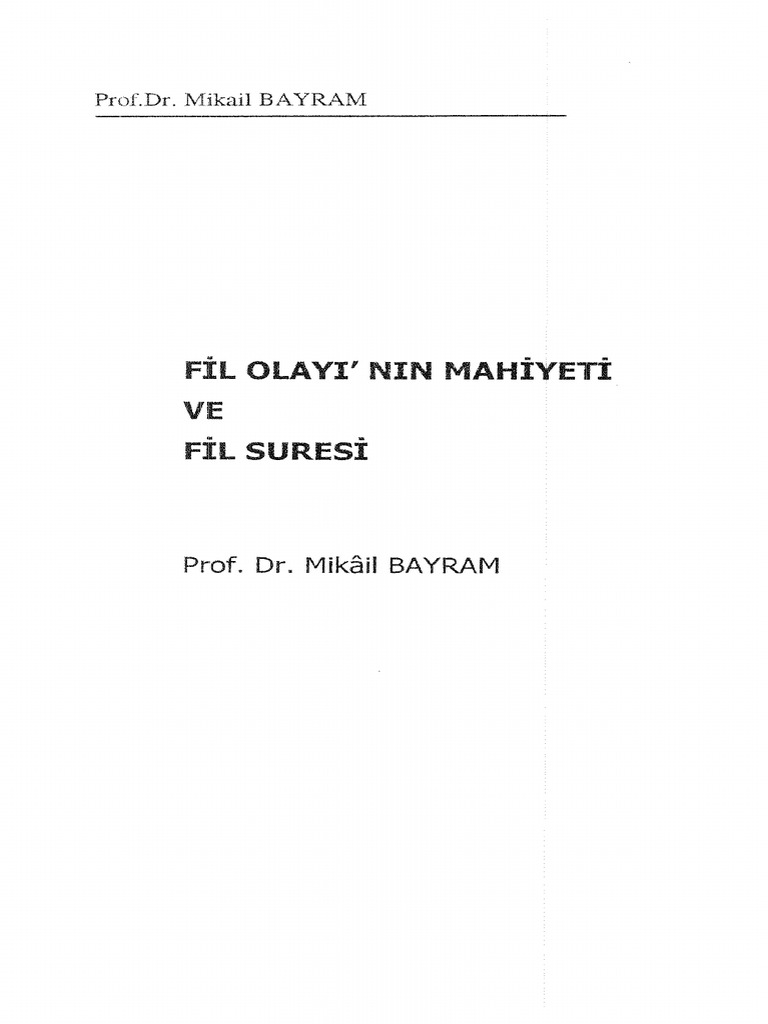 Bayram Mikail 1995 Fil Olayi Nin Mahiyet | PDF