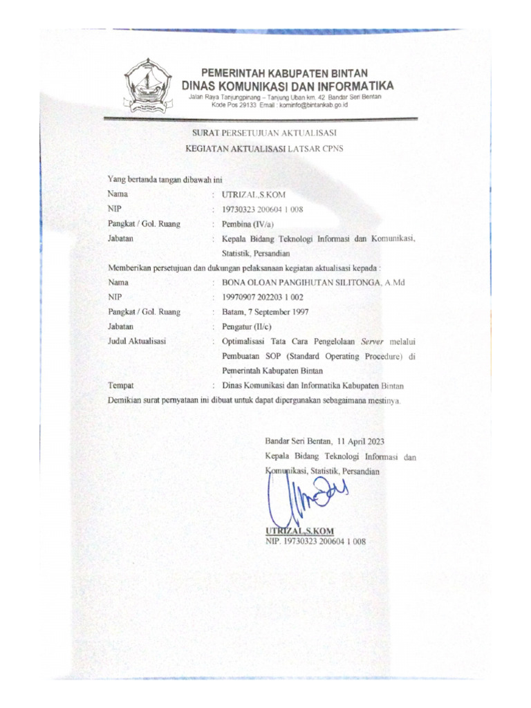 Scan Laporan Aktualisasi 1 | PDF