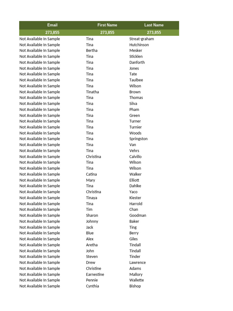 Email List of Individuals by Name | PDF
