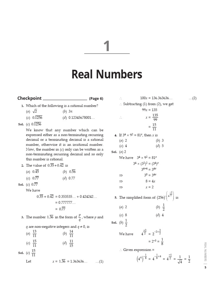 LR KEY10 - Real Numbers | PDF | Real Number | Mathematics