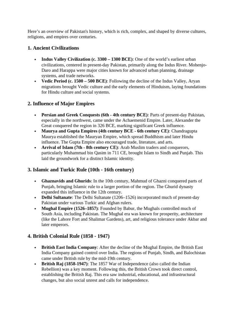 Pakistans history | PDF | Pakistan | Pakistan Movement