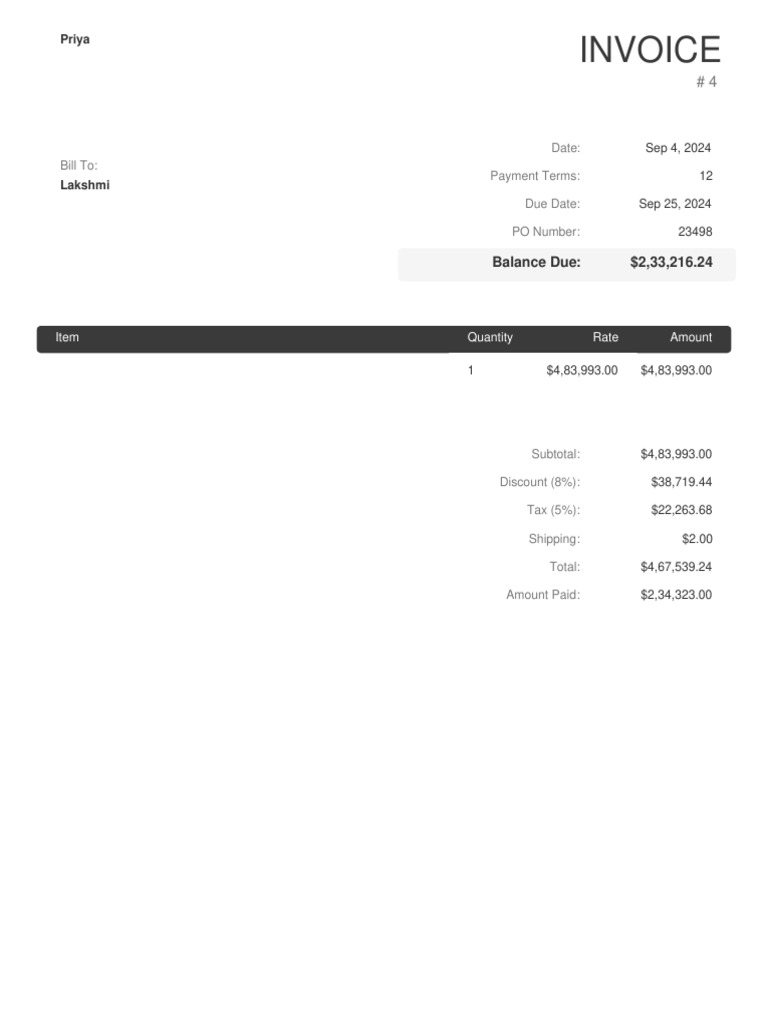 Invoice 4 | PDF