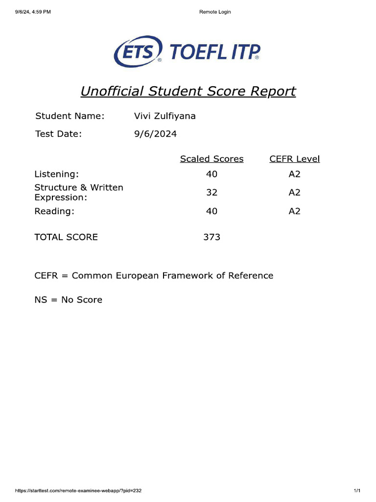 Remote Login Toefl Ngeselin | PDF