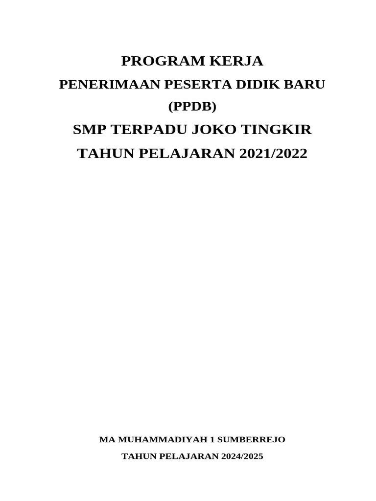 Program PPDB 2024/2025 MA Muhammadiyah | PDF | Bisnis | Pengelolaan Keuangan & Uang