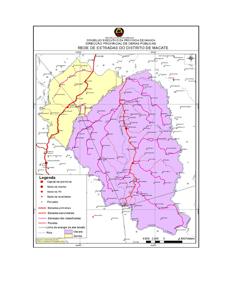 Mapa Do Distrito de Macate | PDF