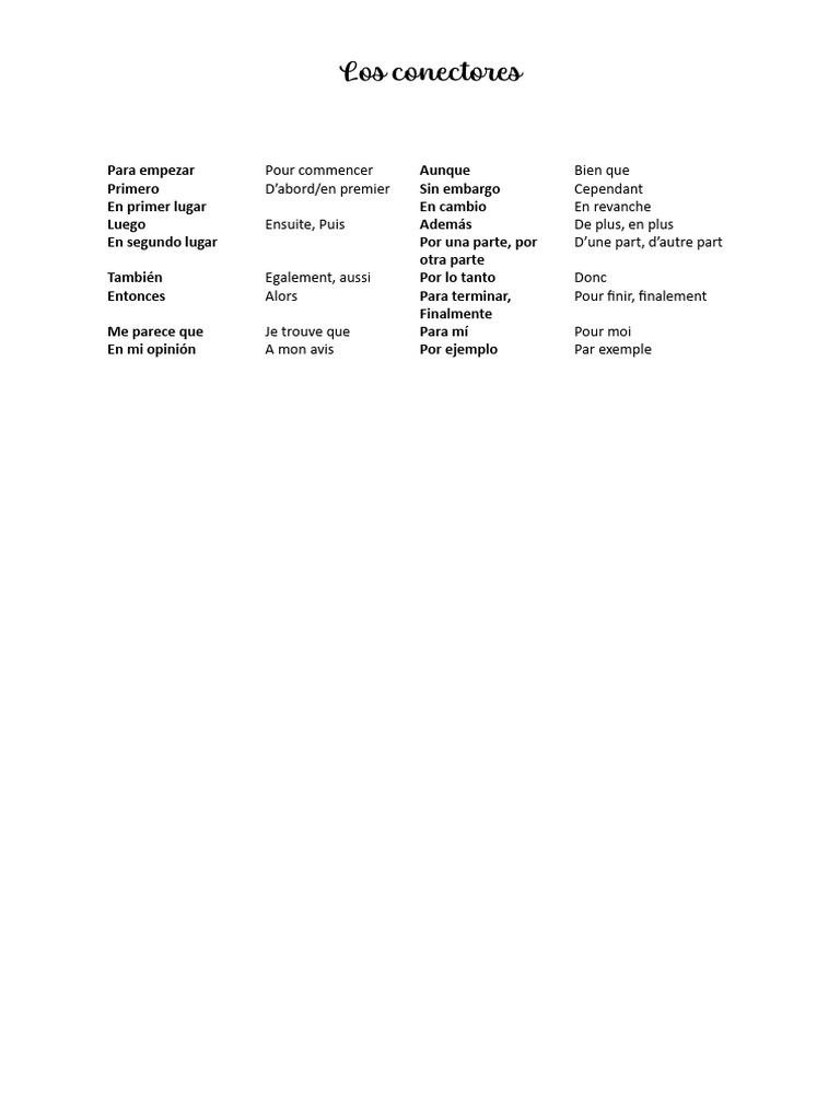 Mots de Liaison À Retenir | PDF