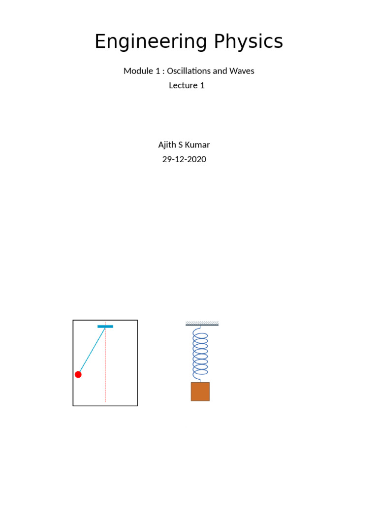 Engineering Physics Lecture 1 | PDF
