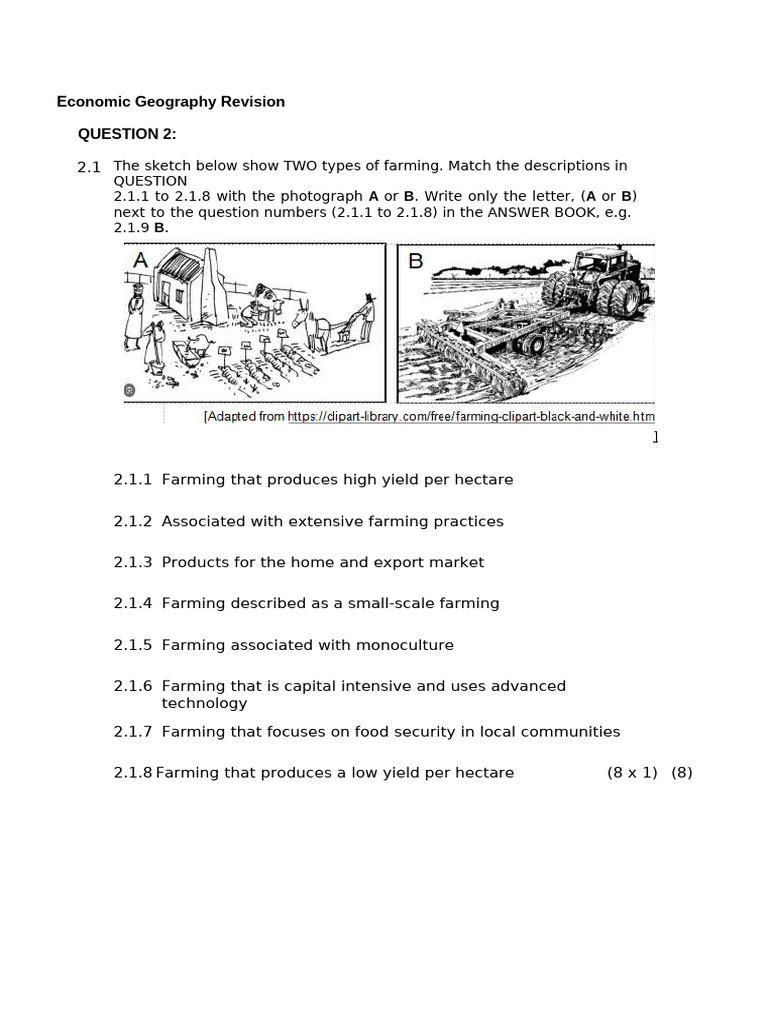 Economic Geography Farming and Industry Insights | PDF | Agriculture ...