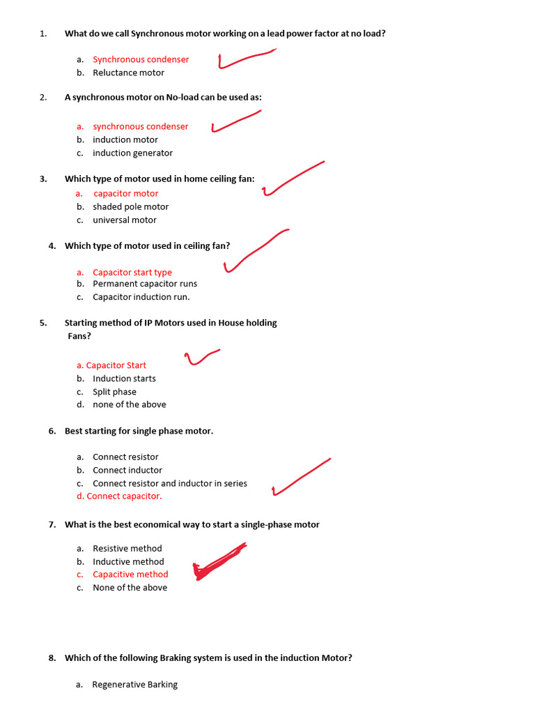 UPDA (96 Page PDF) - Motors Section | PDF | Electric Motor | Capacitor