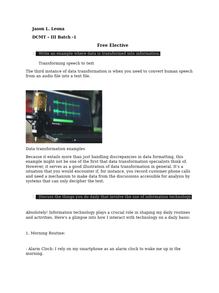 Free Elective | PDF | Physical Fitness | Educational Technology