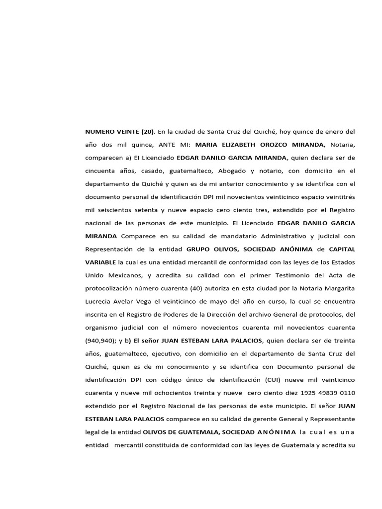 Acta Constitutiva de Banco | PDF | Bancos | Compartir (Finanzas)