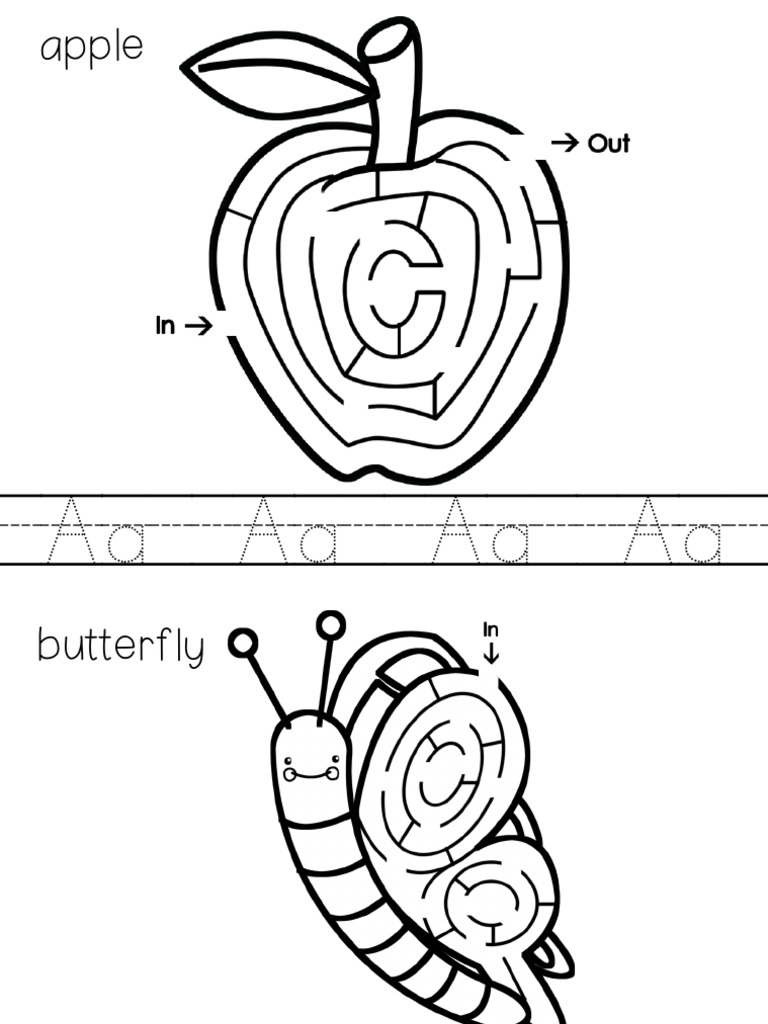 Alphabet Mazes Worksheets | PDF