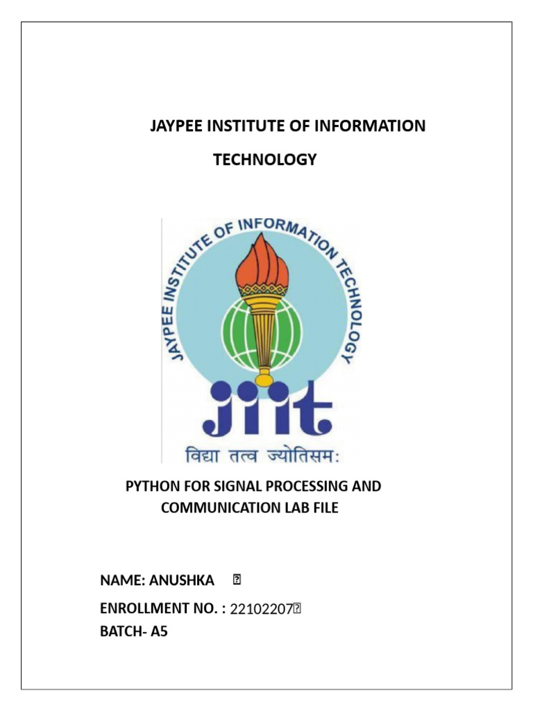 Python Signal Processing Lab | PDF