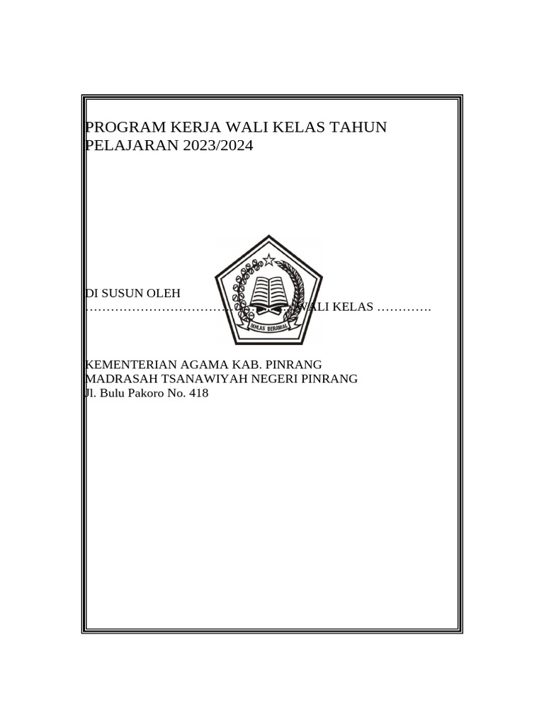 Contoh Program Wali Kelas | PDF