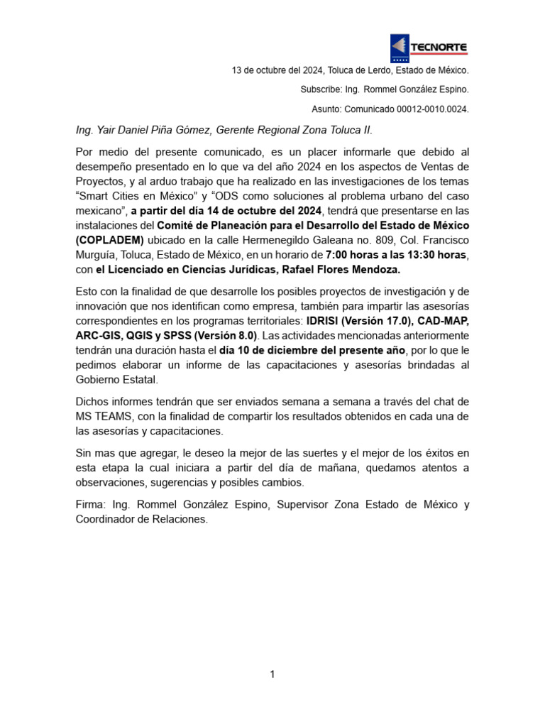 Comunicado 0001200100024 | PDF