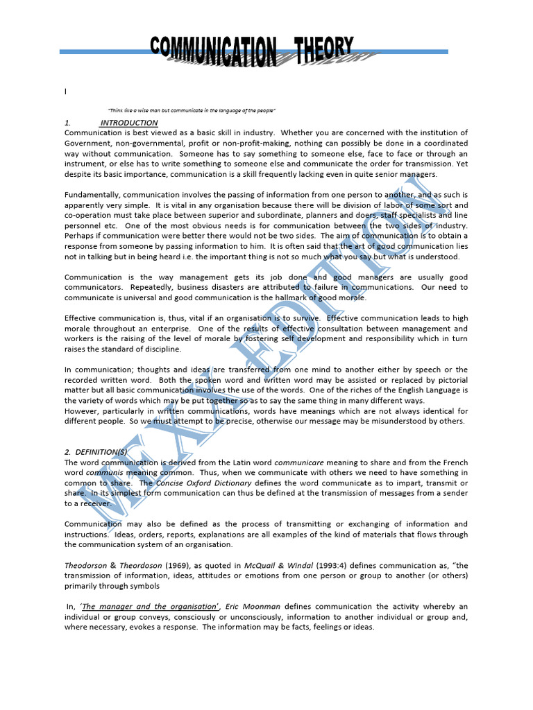 Effective Communication in Organizations | PDF | Communication ...