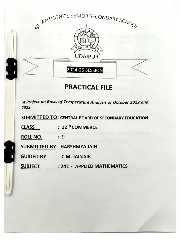 Applied Maths - Project | PDF