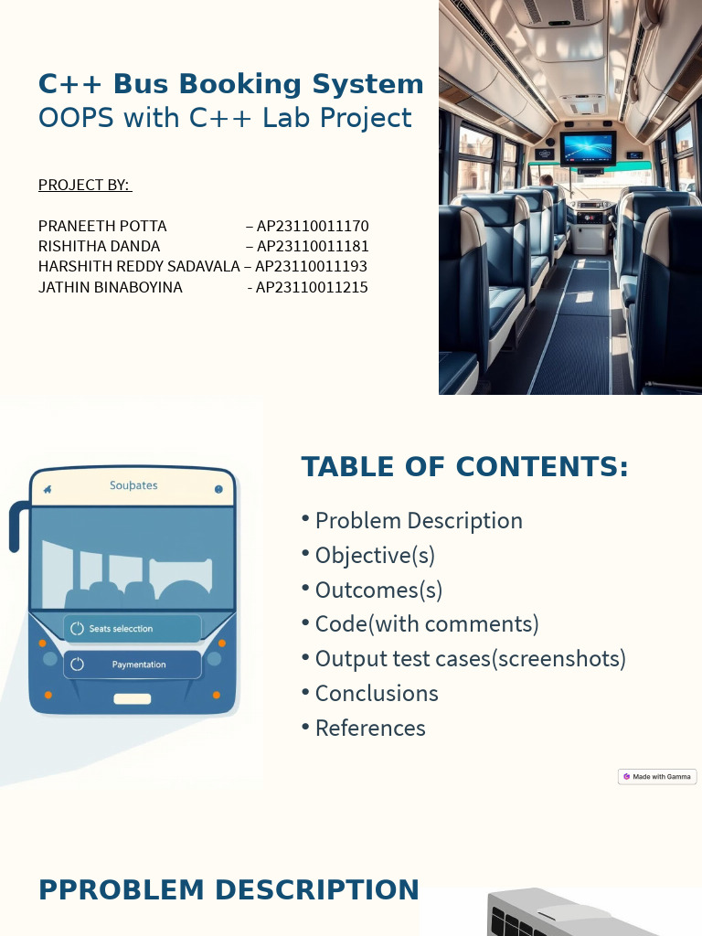 C Bus Booking System | PDF | C++ | Bus