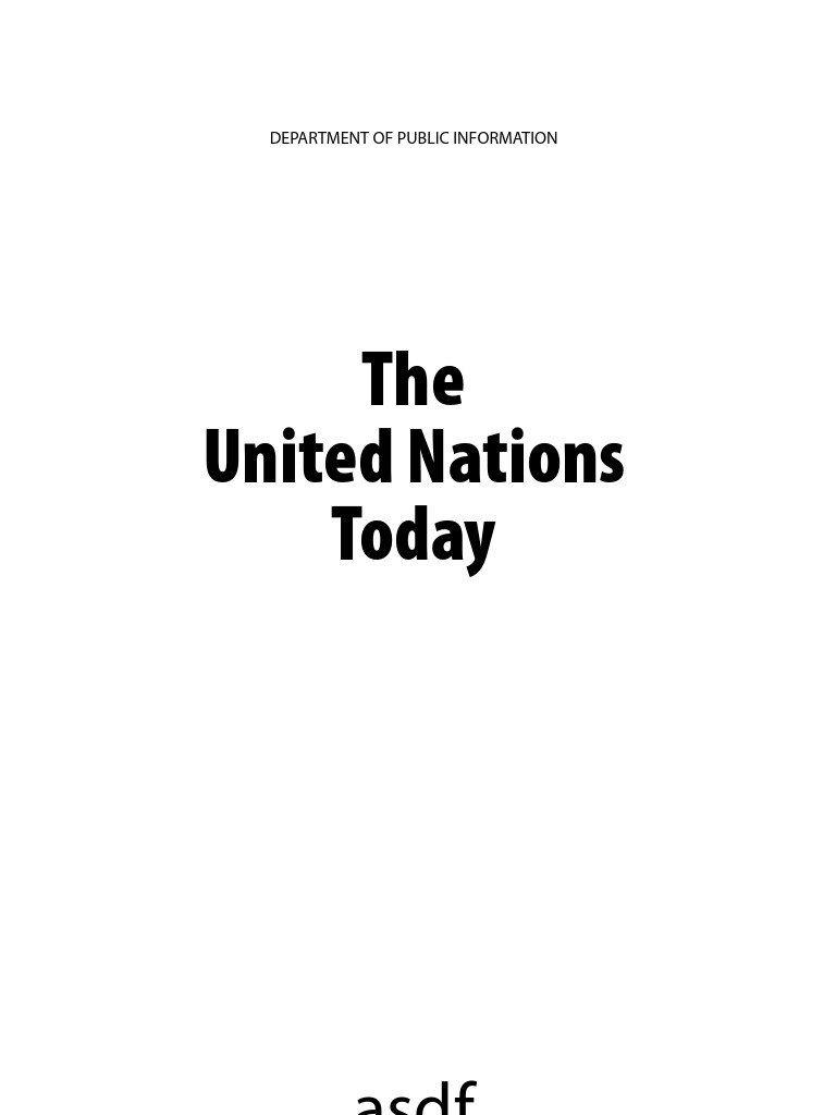 The United Nations Today Basic Facts About The United Nations | PDF ...