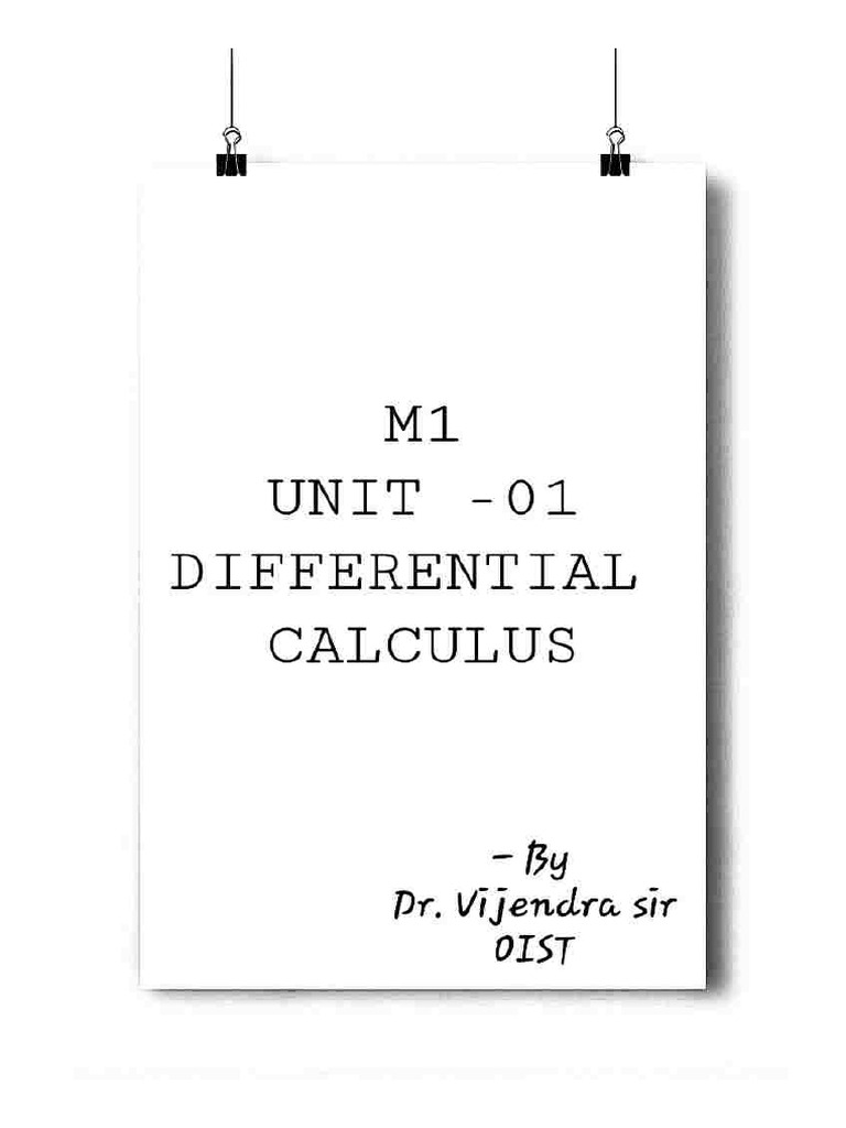 M1 UNIT 1 Differential Calculus | PDF