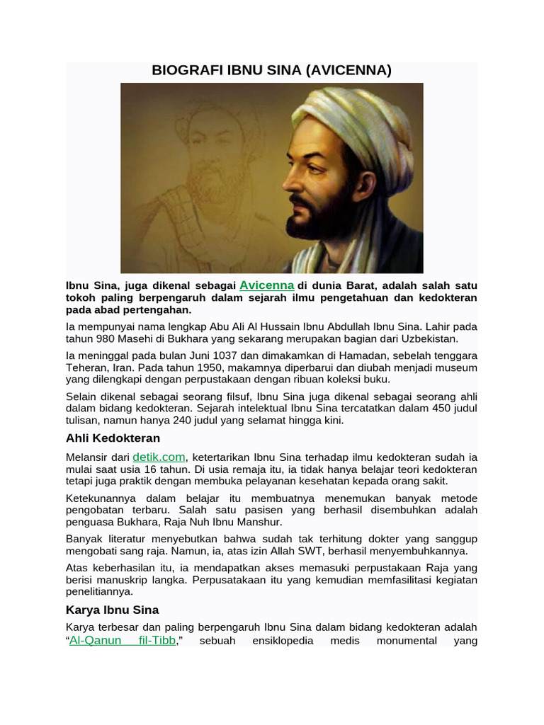 Biografi Ibnu Sina | PDF