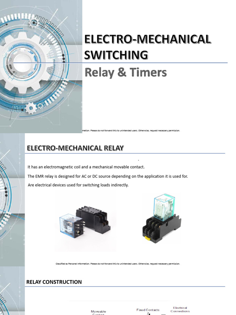 5 Electro Mechanical-Switching-Relay | PDF | Relay | Switch
