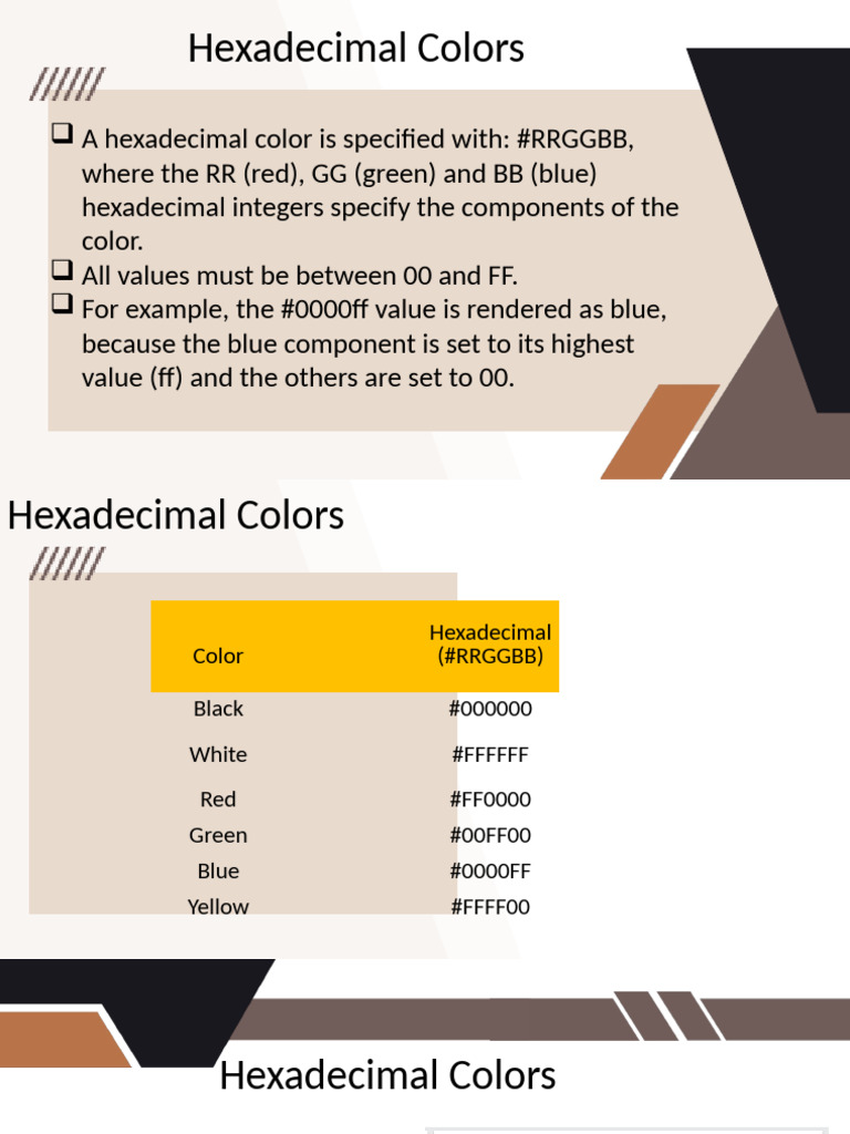 Hexadecimal Only | PDF | Rgb Color Model | Light