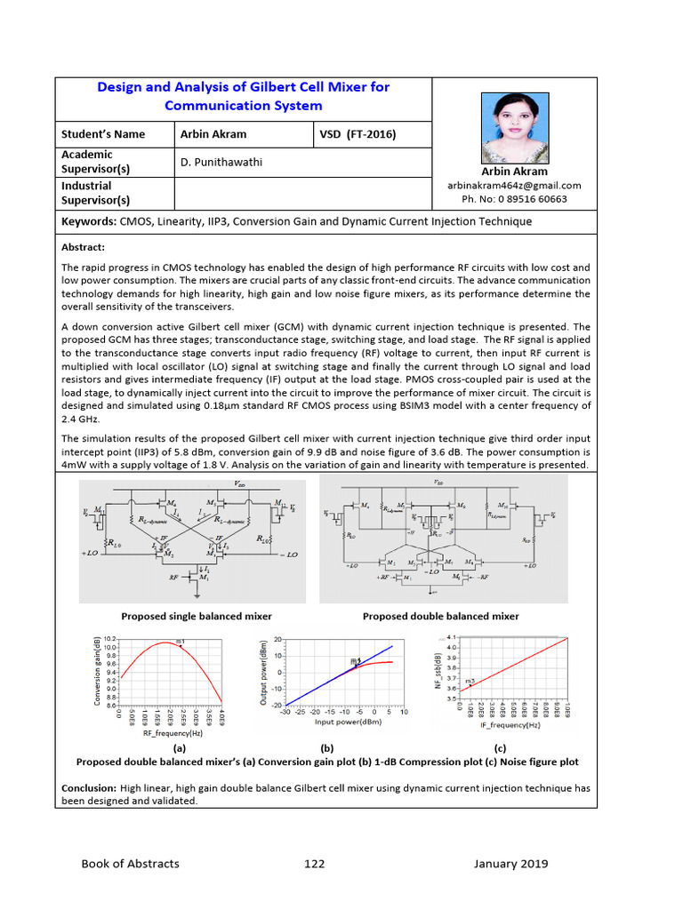 Gilbert Cell Mixer Design and Analysis | PDF | Cmos | Electrical ...