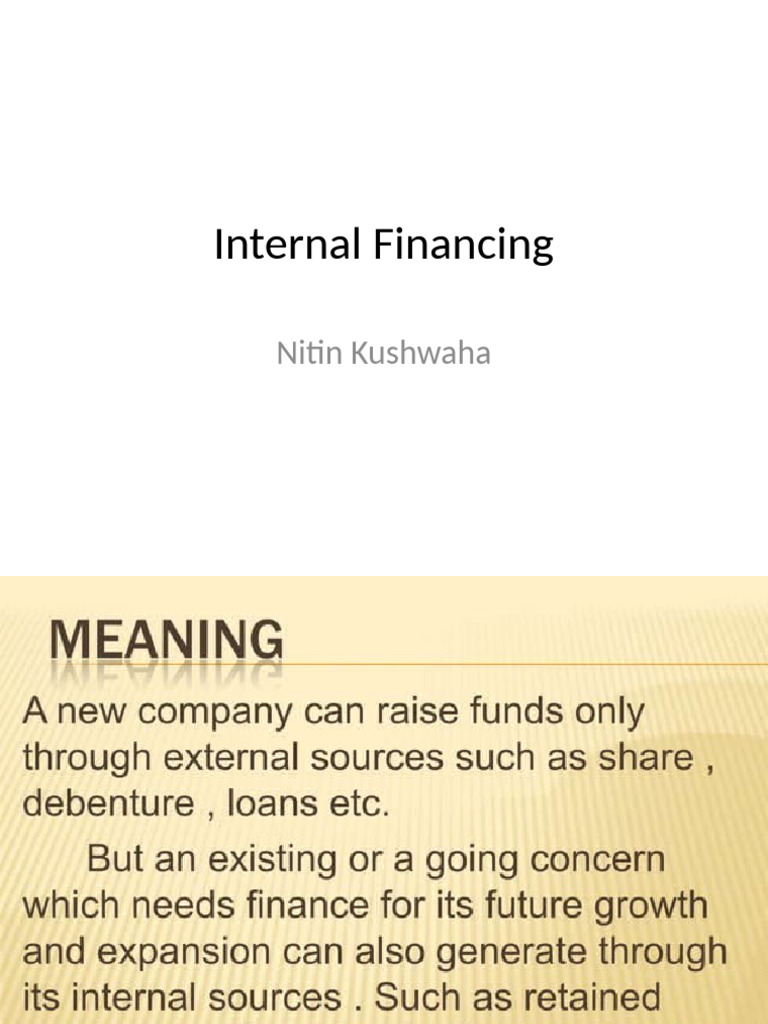 Internal Financing | PDF