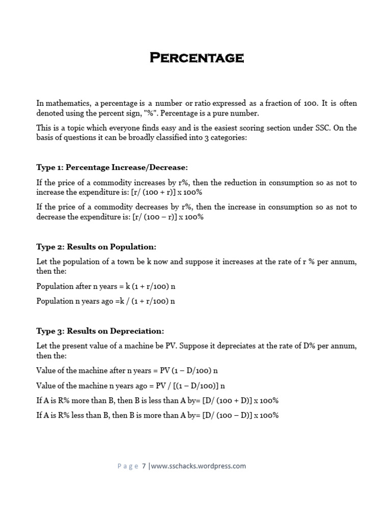 Percentage 1 | PDF | Percentage | Odds