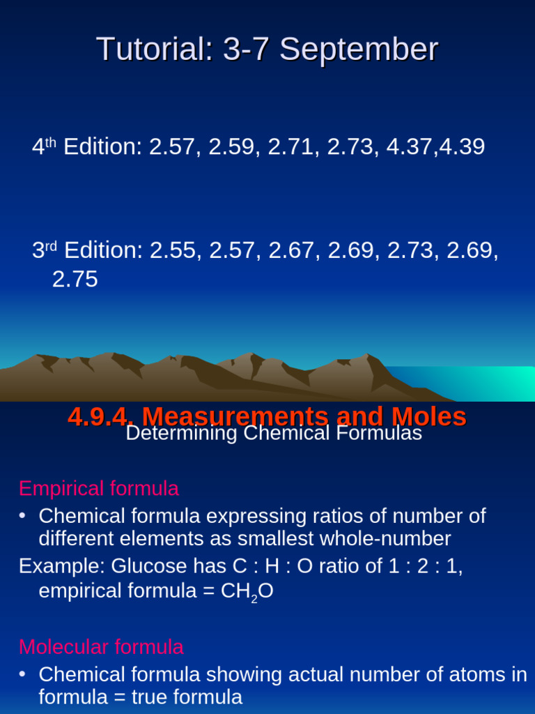 Measurements and Moles | PDF | Mole (Unit) | Chemistry