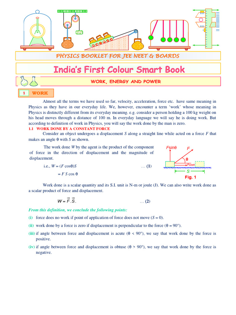 Work, Energy & Power | PDF | Force | Potential Energy