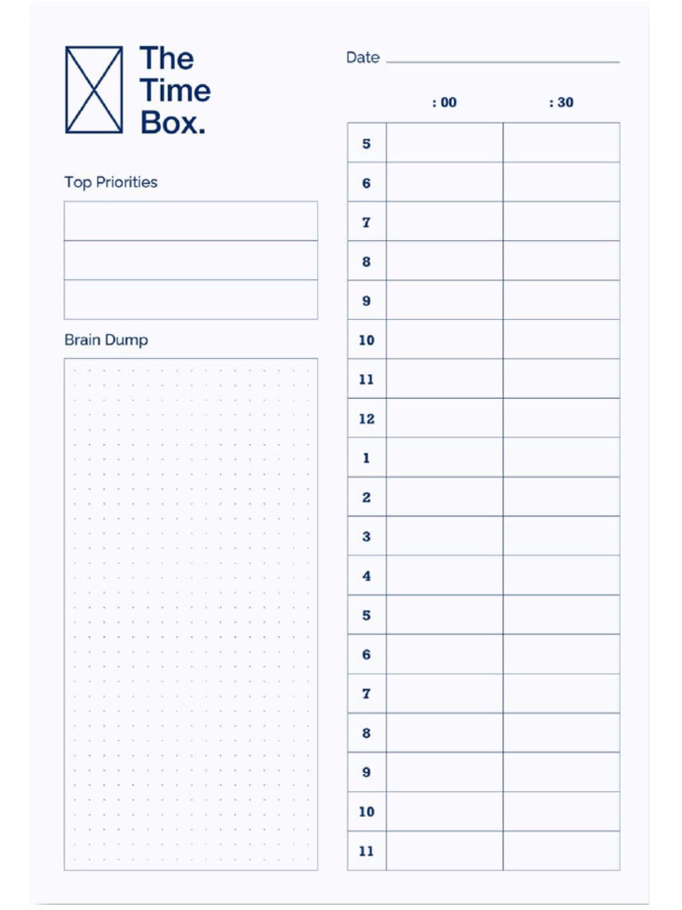 The Time Box Template | PDF