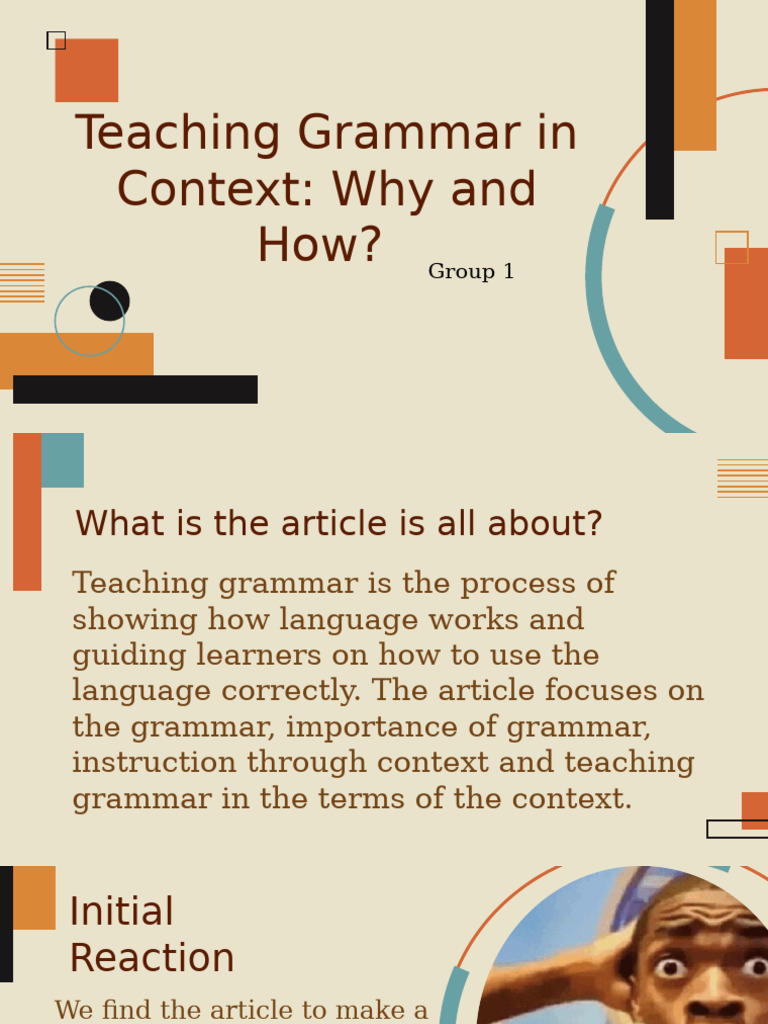 Teaching Grammar in Context Effectively | PDF | Career & Growth