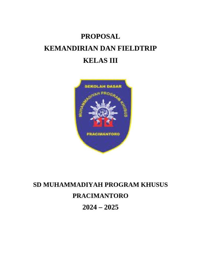 Kemandirian & Fieldtrip SD 2024 | PDF