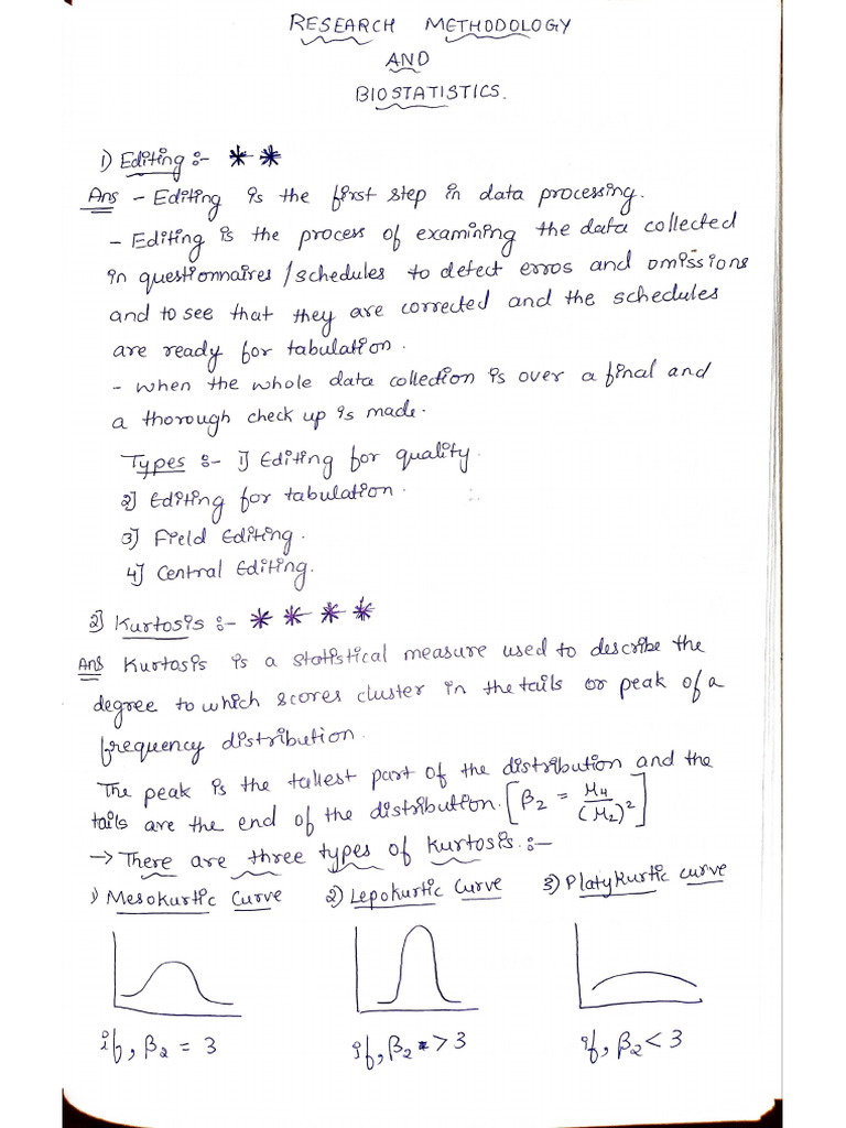 Research & Biostat - 3 Marks | PDF