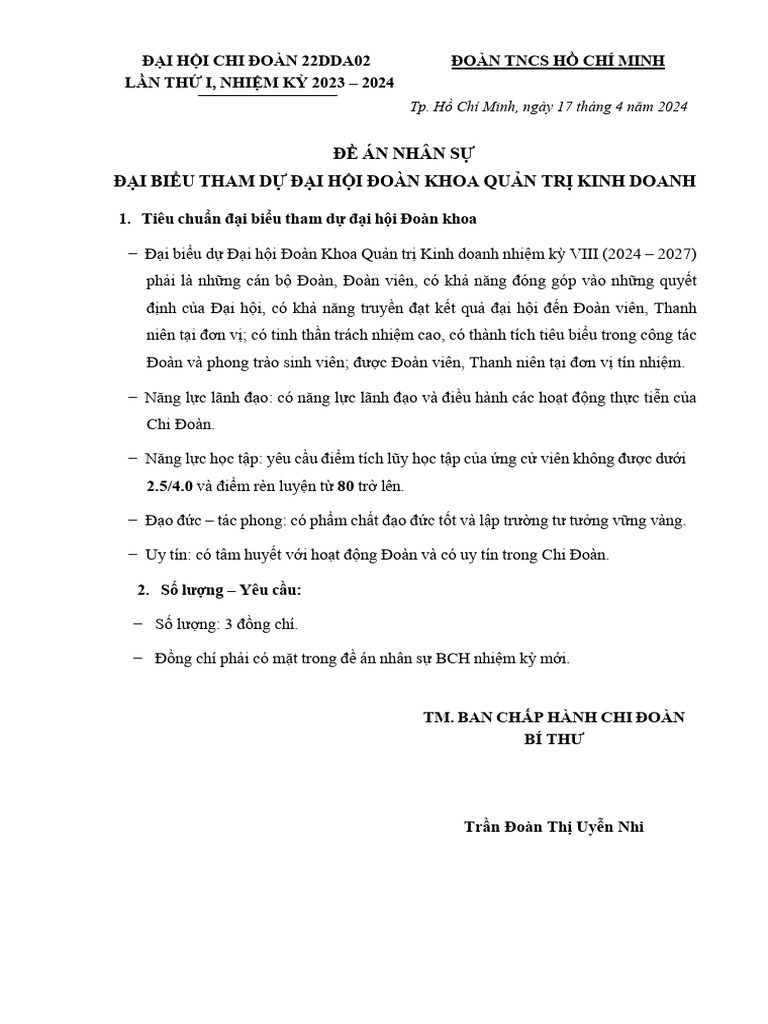 6.1 de An Nhan Su Dai Bieu Du Kien Tham Du DHDK | PDF