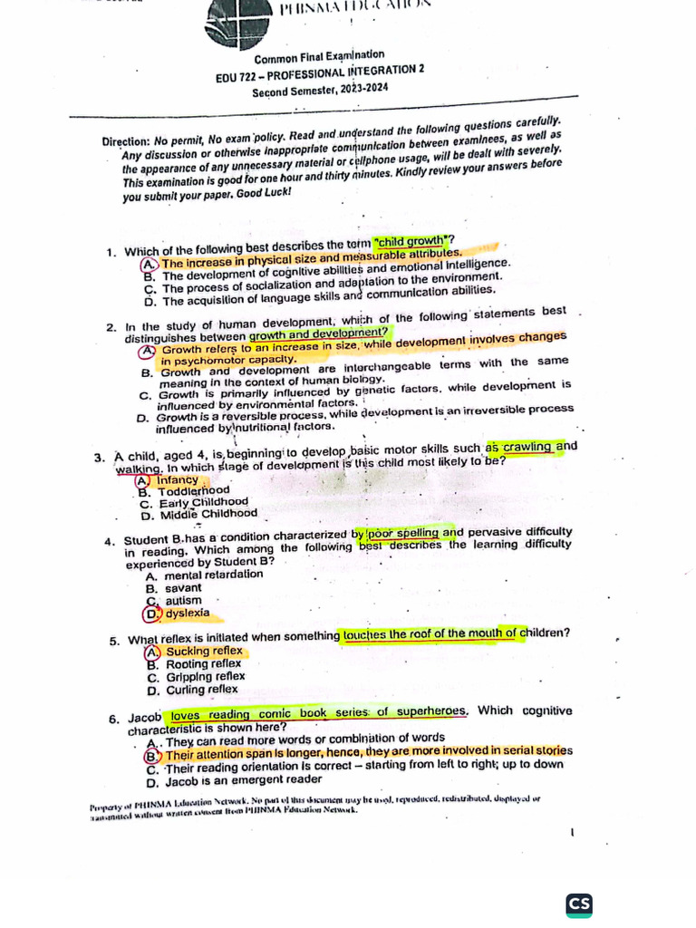 Prof Ed p3 Final Exam | PDF