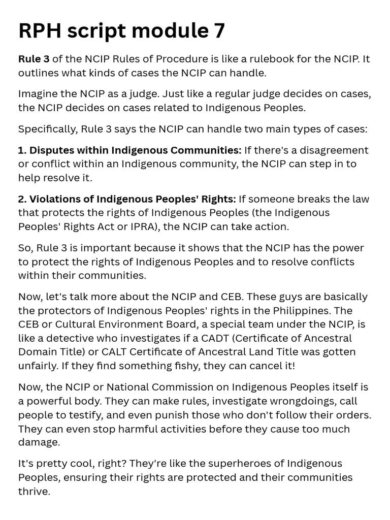 RPH Script Module 7 | PDF