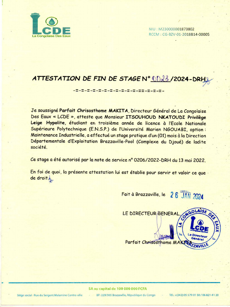 LCDE Attestation | PDF