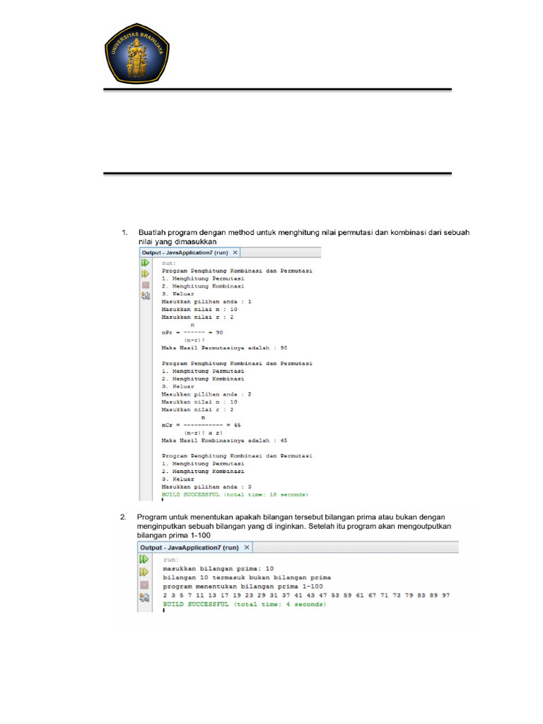 Format Laporan Praktikum Pemrograman Dasar - Bab5 - Method | PDF | Metode & Bahan Ajar ...
