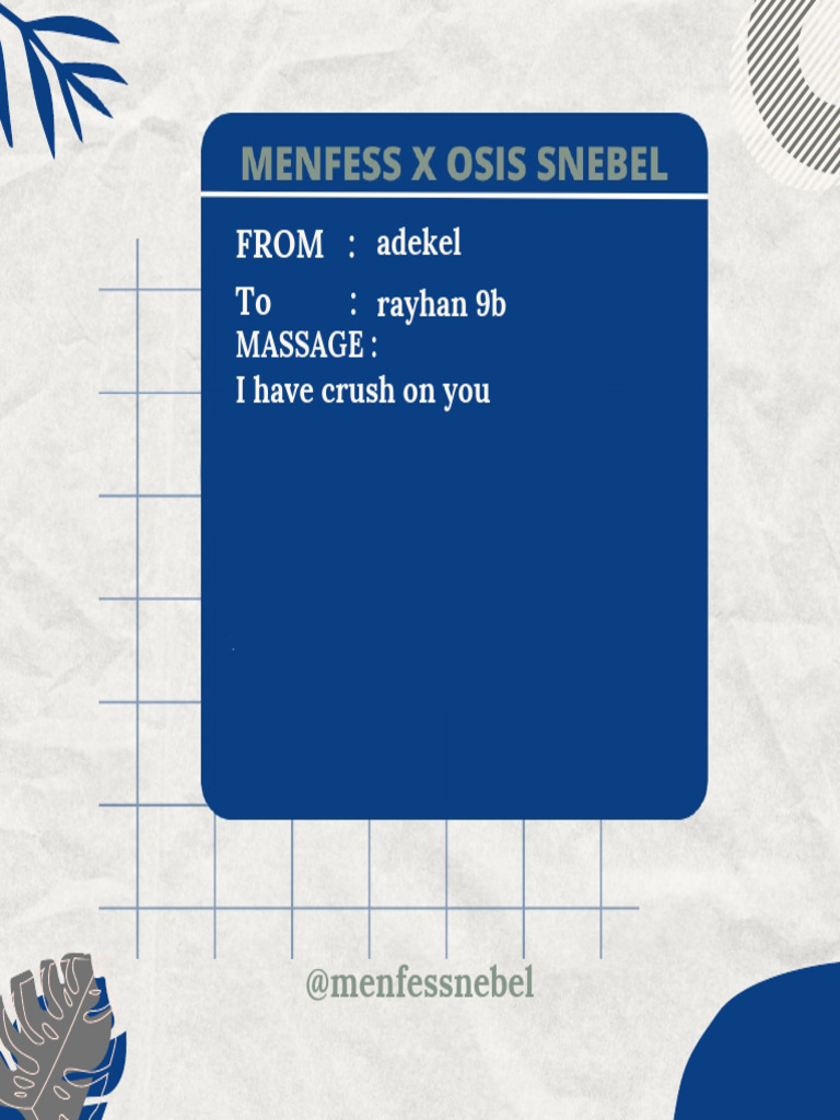 Confession of a Crush Message | PDF