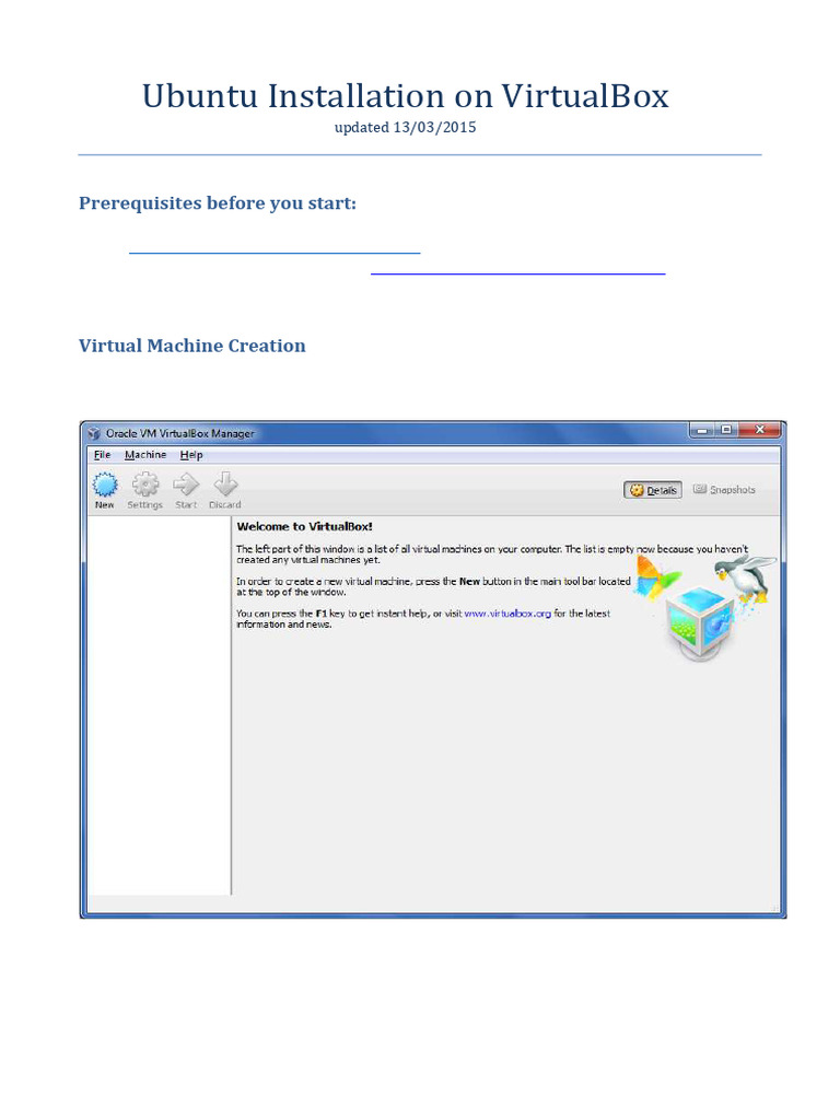 Session 2 - Ubuntu Installation On VirtualBox (Manual 13-03-2015) | PDF | Operating System ...