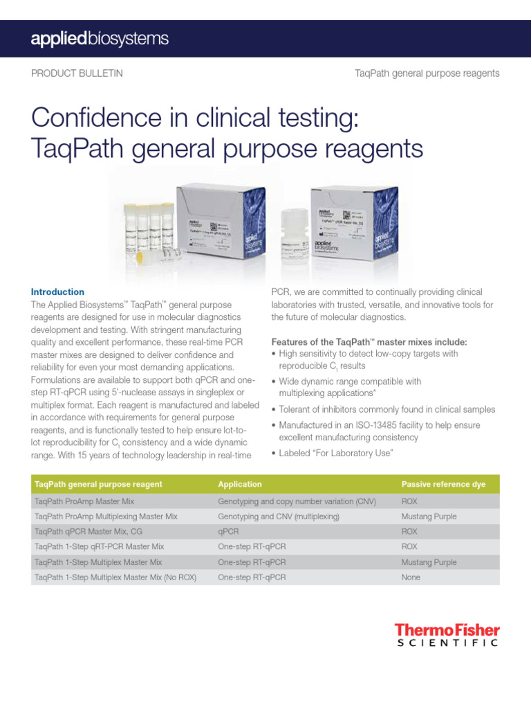 Confidence in Clinical Testing - TaqPath General Purpose Regents ...