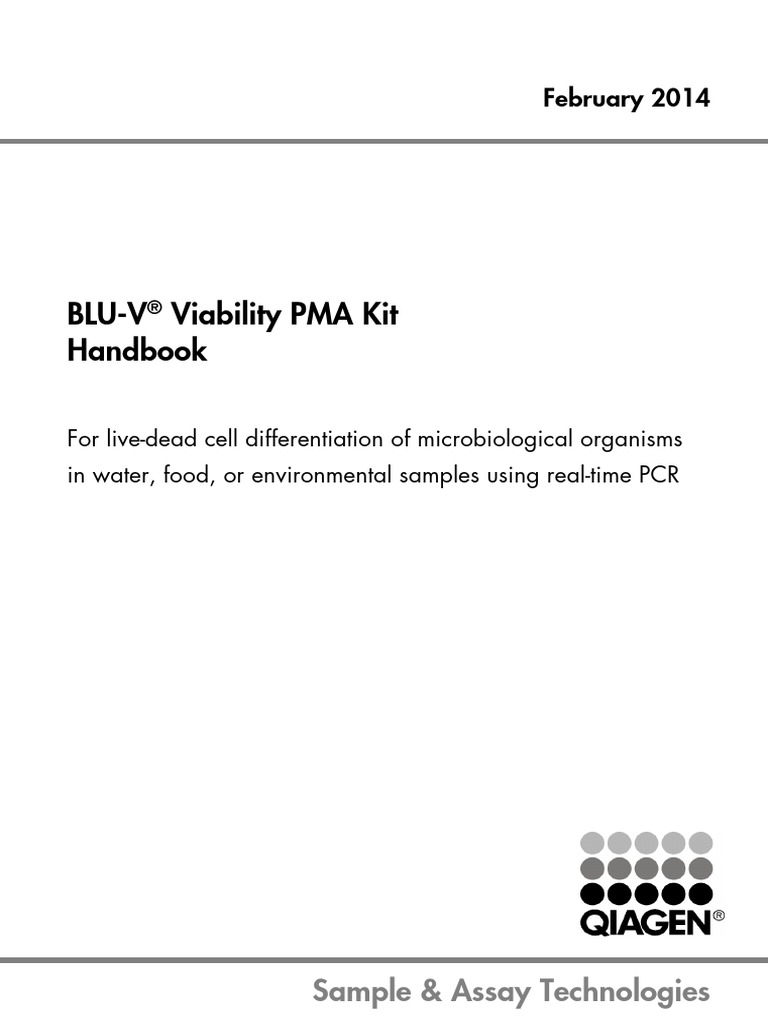BLU-V® Viability PMA Kit Handbook | PDF | Polymerase Chain Reaction ...