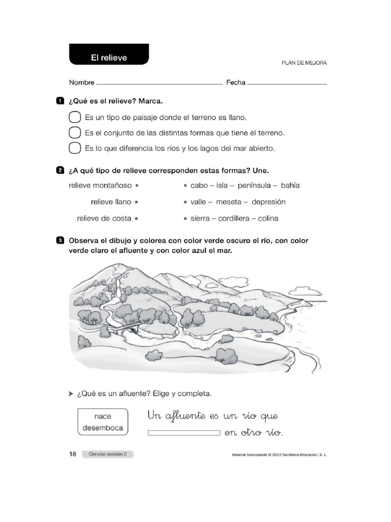 Sociales El Relieve | PDF